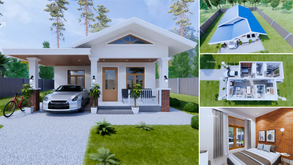 7 x 10 M Perfect House Design with Cozy Porch ~ – House Designs